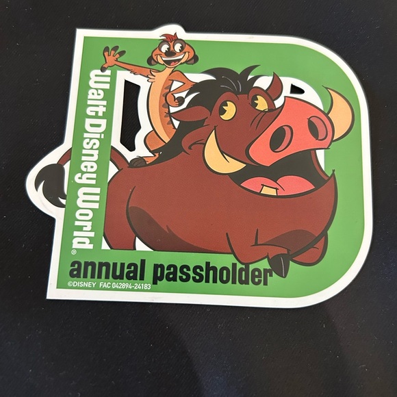 Disney | Other | Disney Timon And Pumbaa Green Passholder Sticker ...